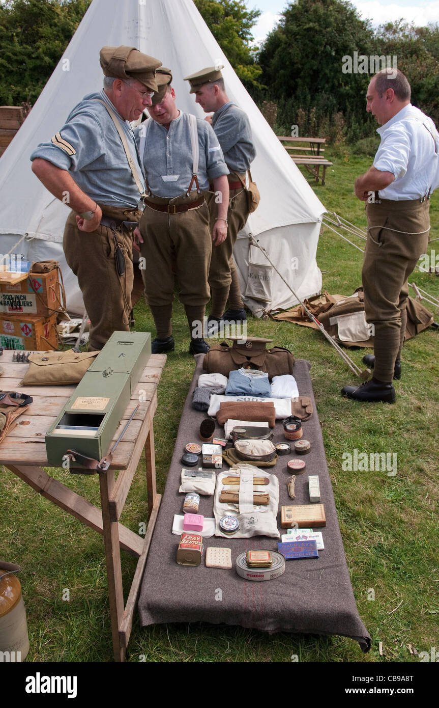 Scene from a re-enactment of First World War scenes to mark the 90th ...