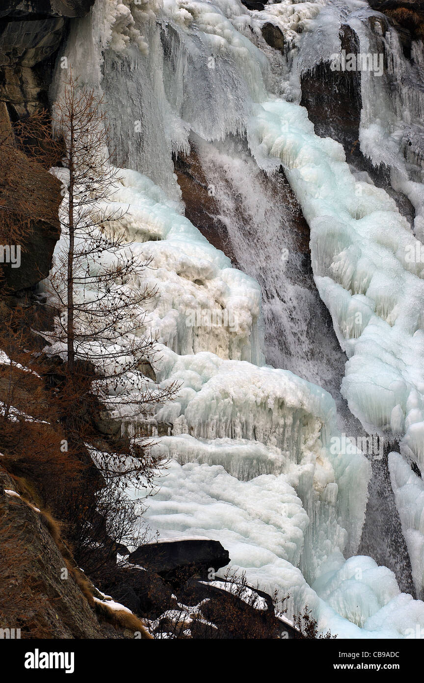 an icy fall Stock Photo - Alamy