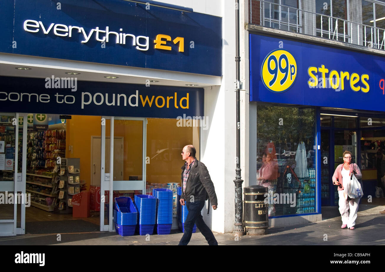 Hot competition on the High Street.. Shops on St Peters Street, town ...