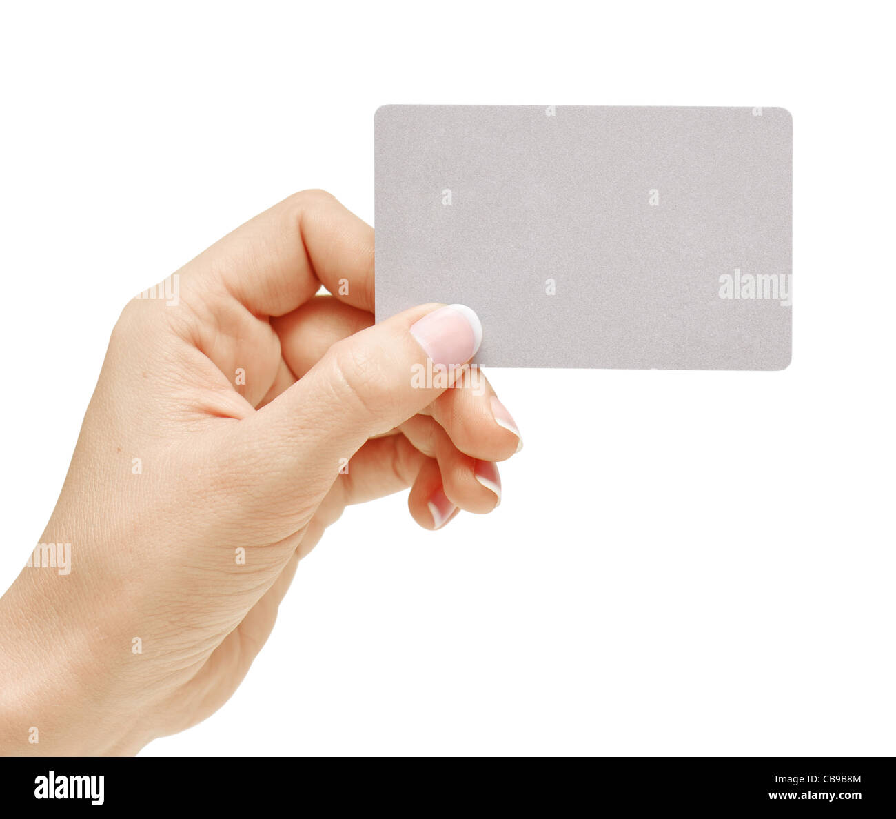 hand holding blank business card with clipping paths Stock Photo - Alamy