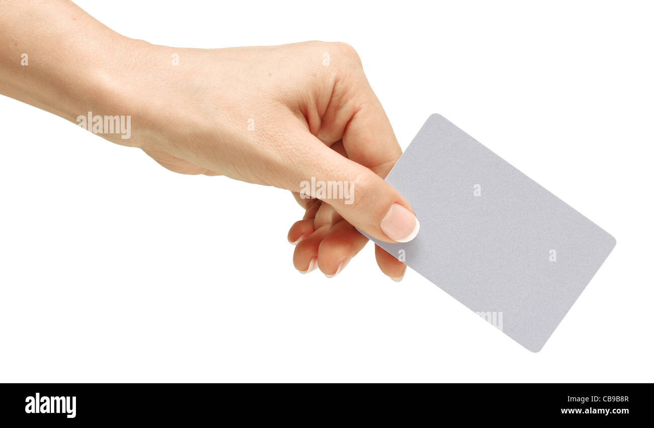 Businessman passing white card hi-res stock photography and images - Alamy