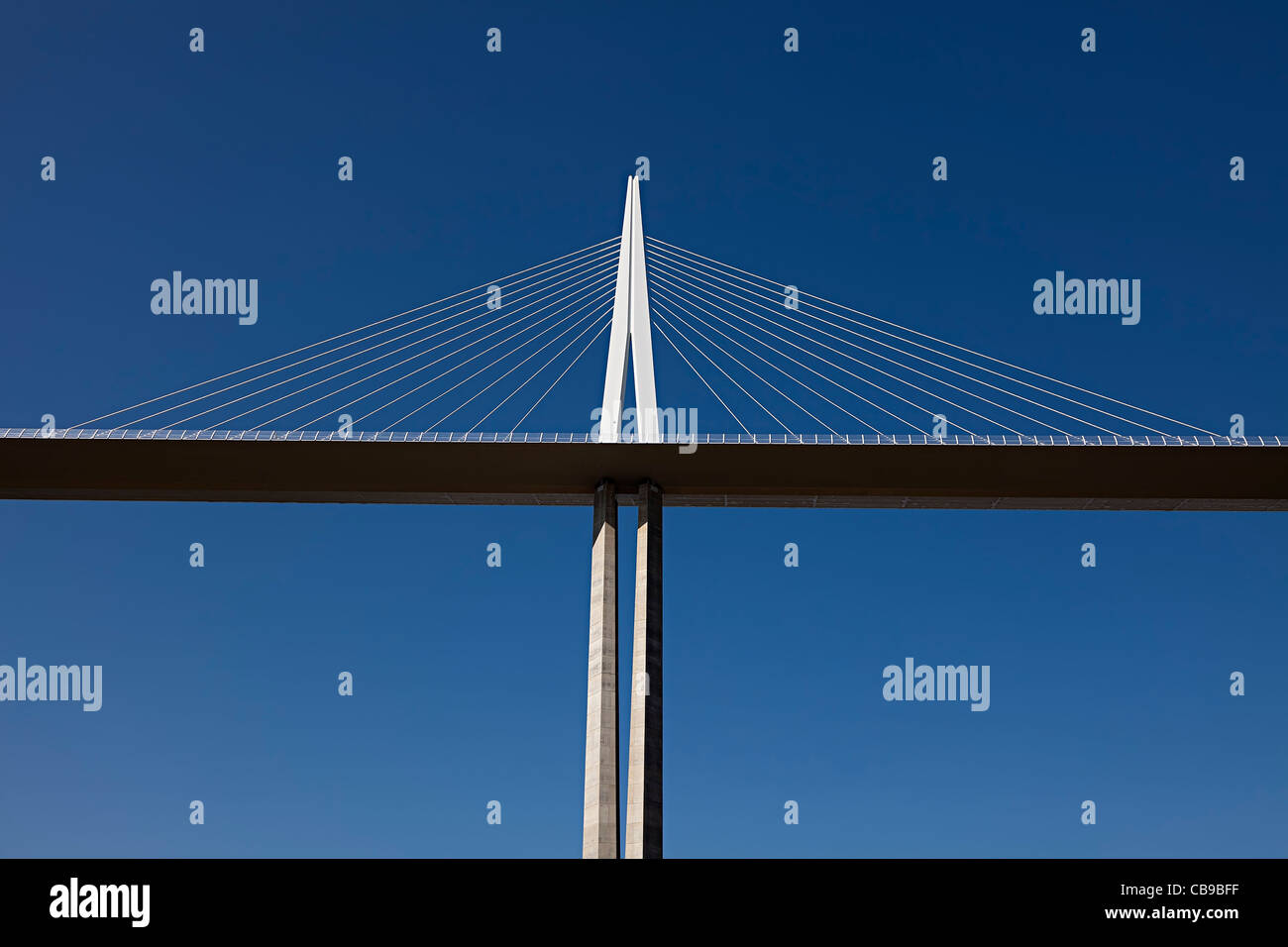 Suspension bridge Milau France Stock Photo - Alamy