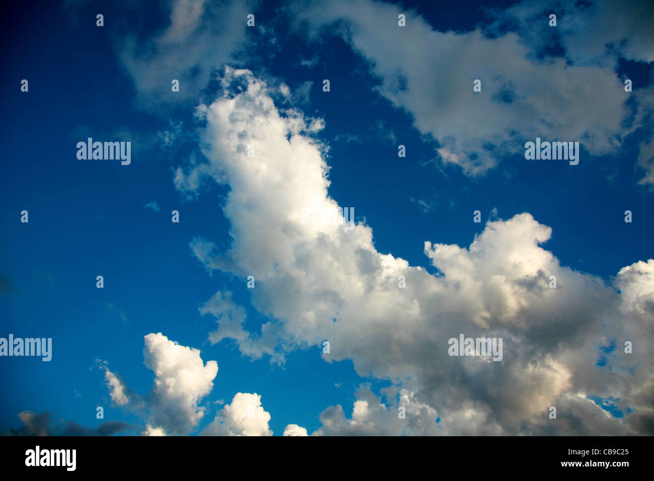 long clouds running in the sky during sunshine in south of Italy Puglia ...