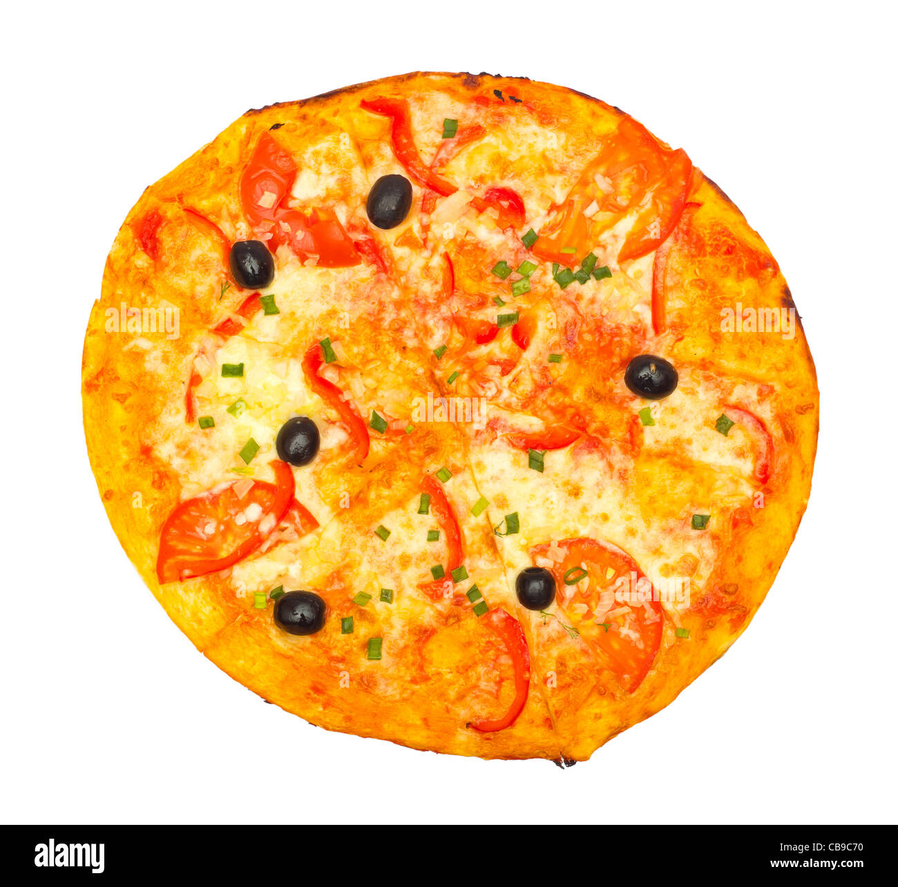Pizza isolated on white background Stock Photo - Alamy