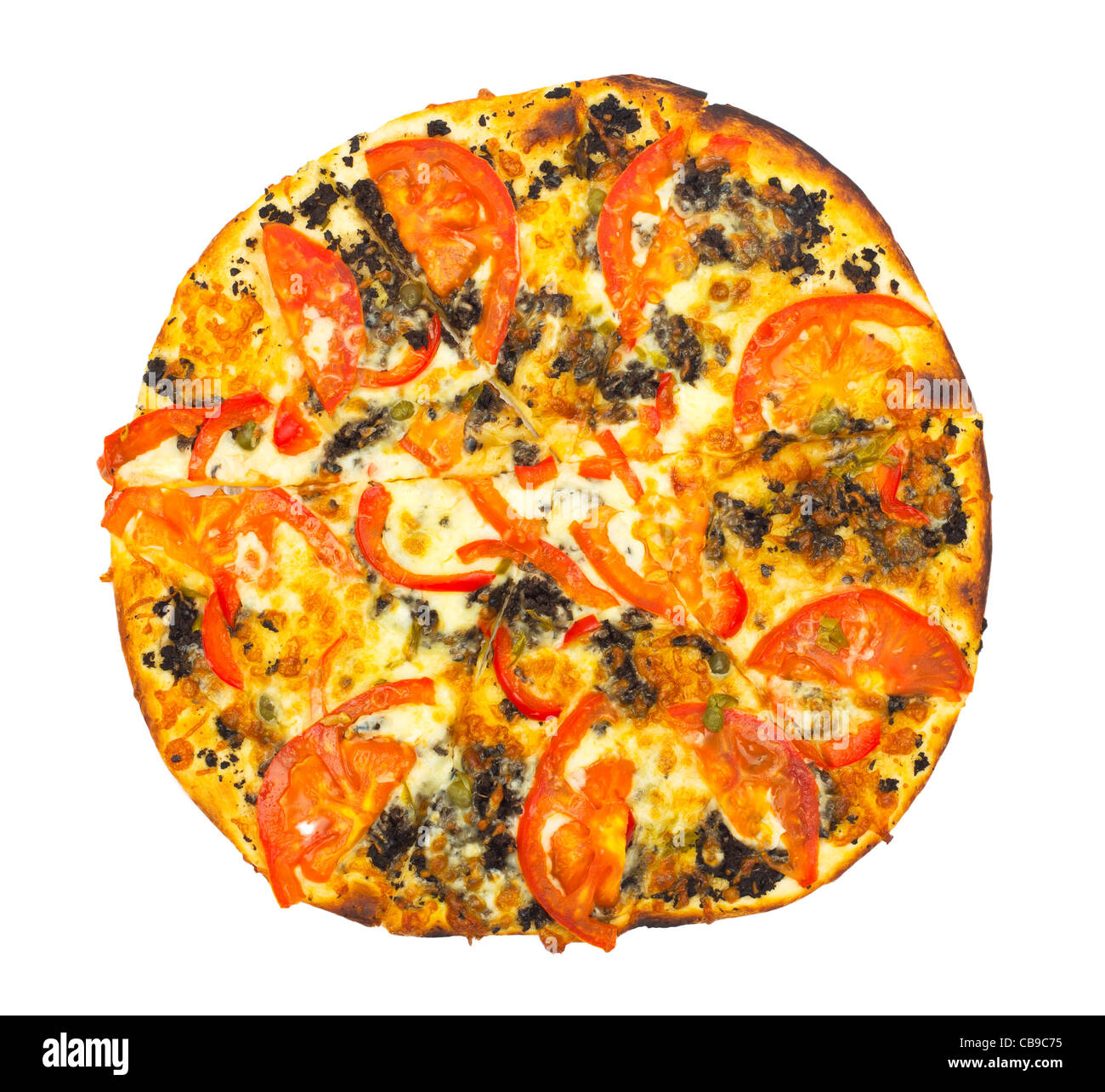 Pizza isolated on white background Stock Photo - Alamy