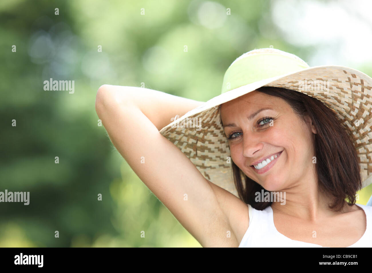 woman relaxing at spring time Stock Photo - Alamy