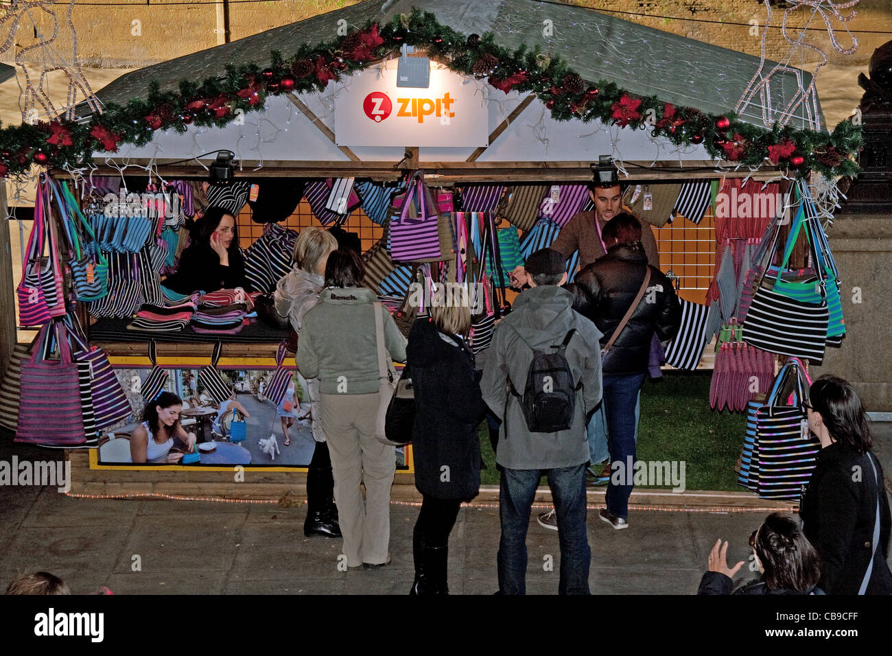 German Christmas market South Bank London 2011 Stock Photo - Alamy