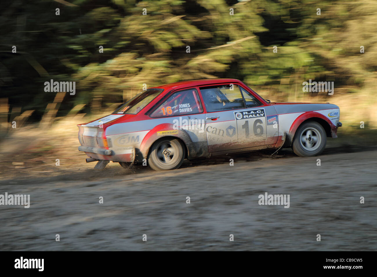 Neville Jones and Chris Davies racing in rally car 16 at Roger Albert ...