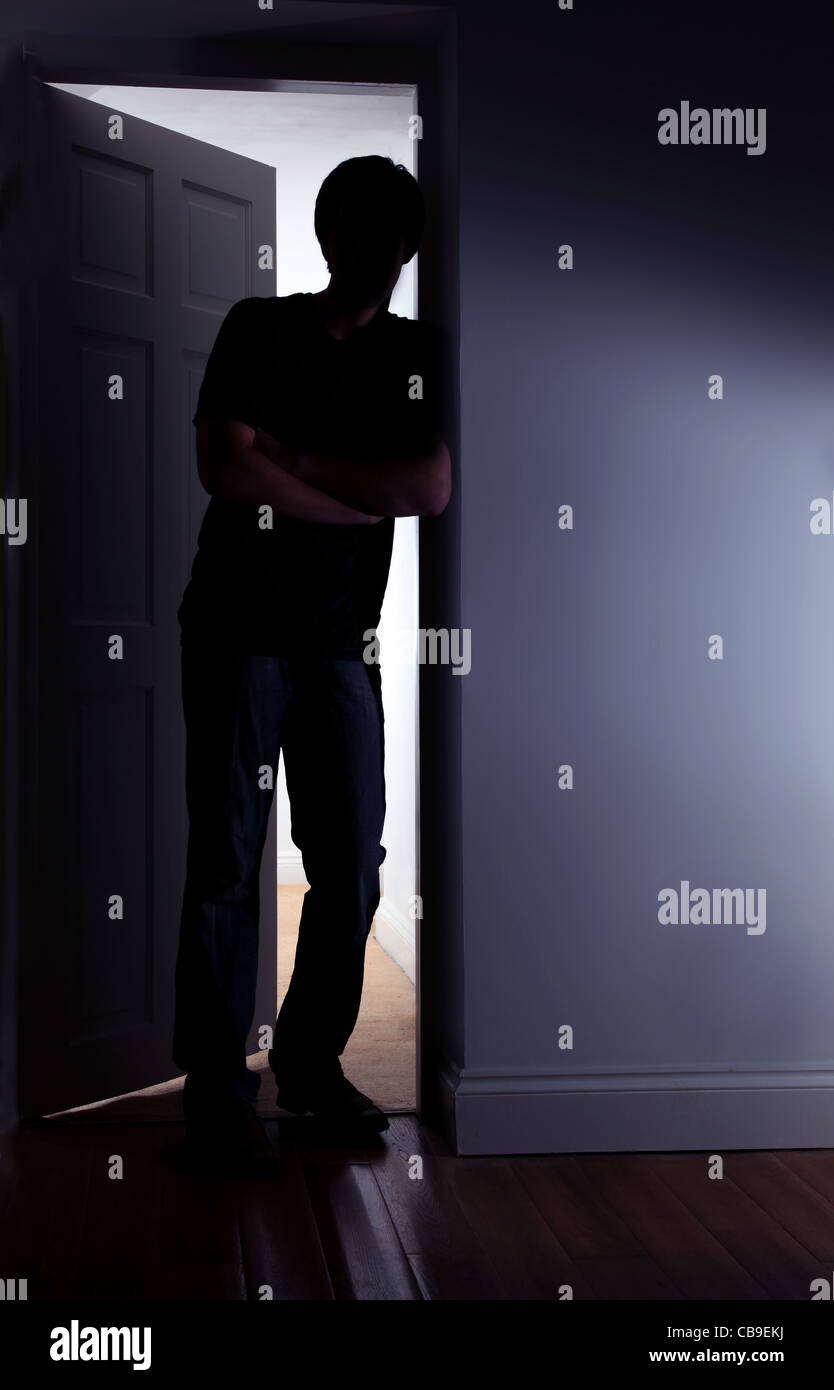 Silhouette Man Door High Resolution Stock Photography and Images - Alamy