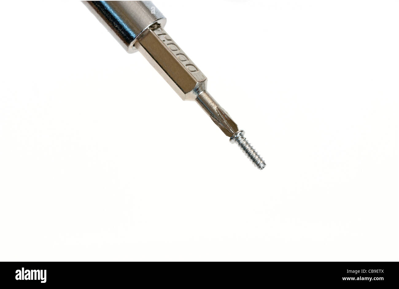 Screwdriver close up On white Background Stock Photo - Alamy