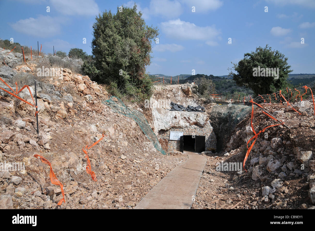 Israel, Galilee, Manot cave. Archaeological excavations by the Israel ...