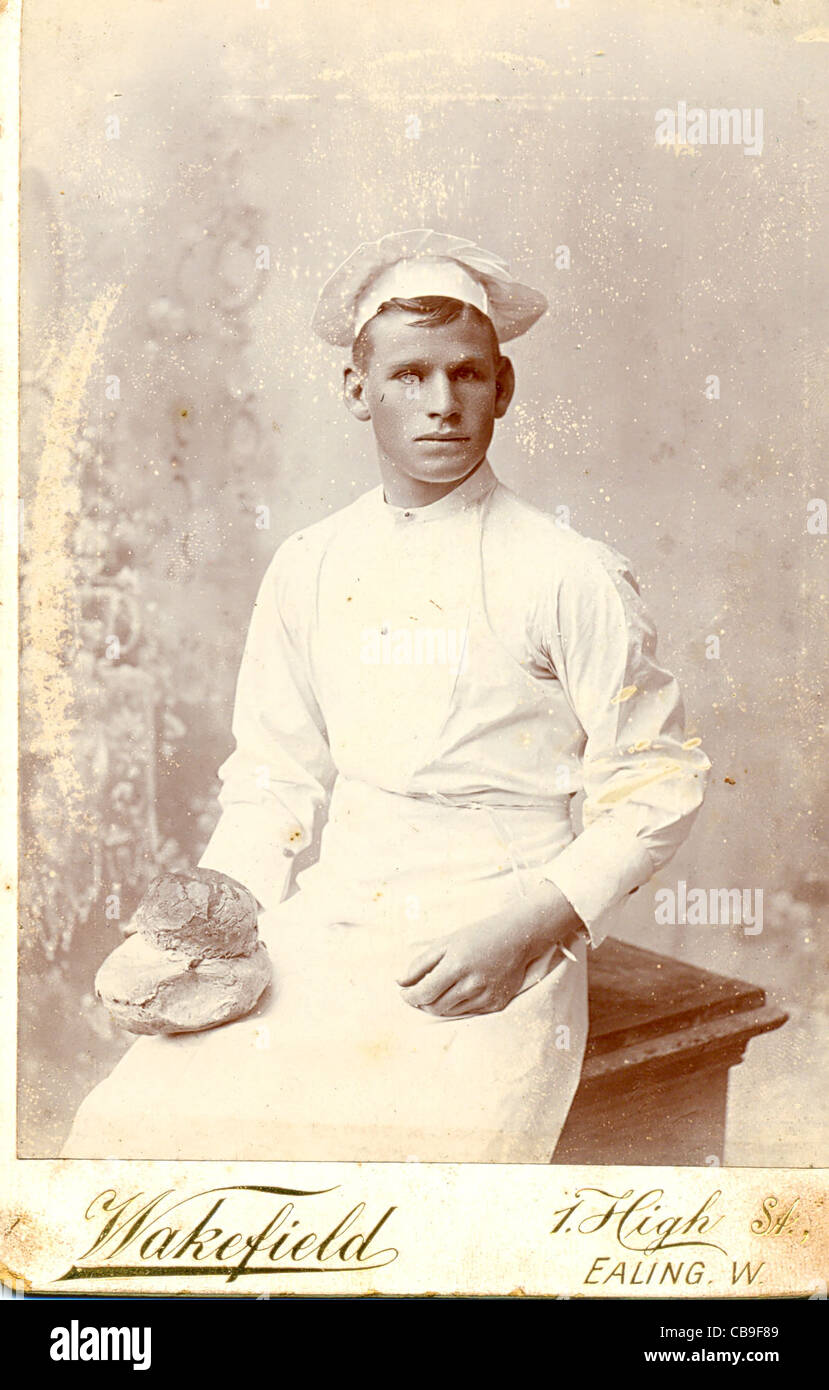 Cabinet photograph of man in "whites Stock Photo - Alamy