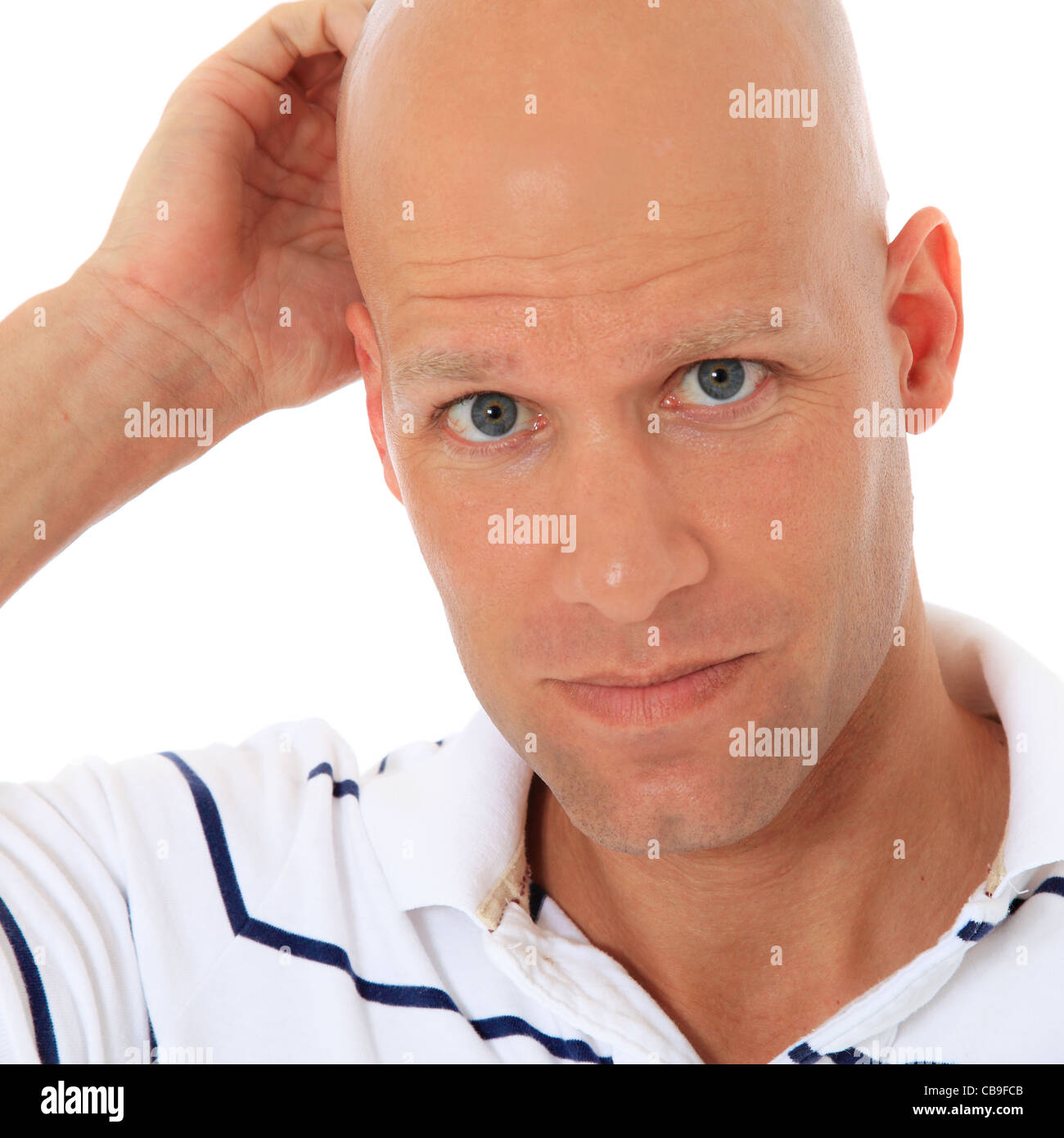 Clueless young guy. All on white background Stock Photo - Alamy