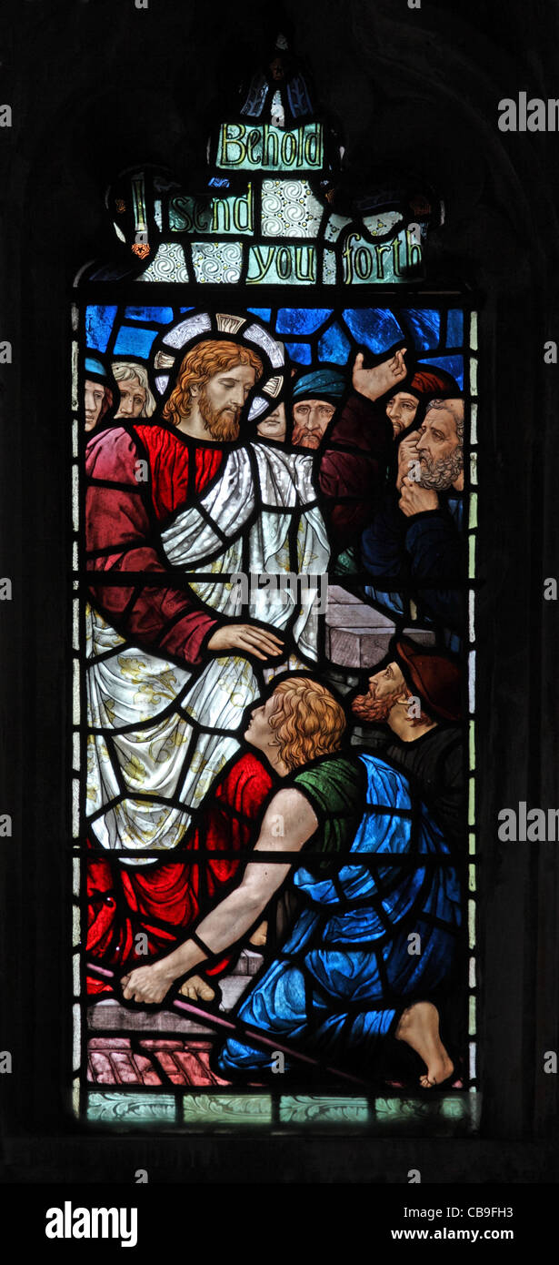 Stained glass window by Morris and Co. depicting Matthew Chapter 10 ...