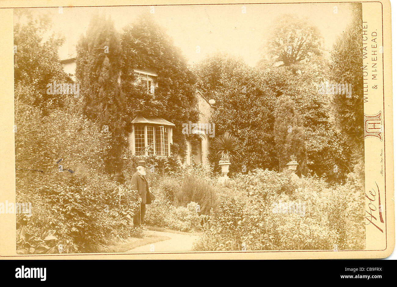 Cabinet photograph of Mr Elworthy, the gardener in the garden of ...