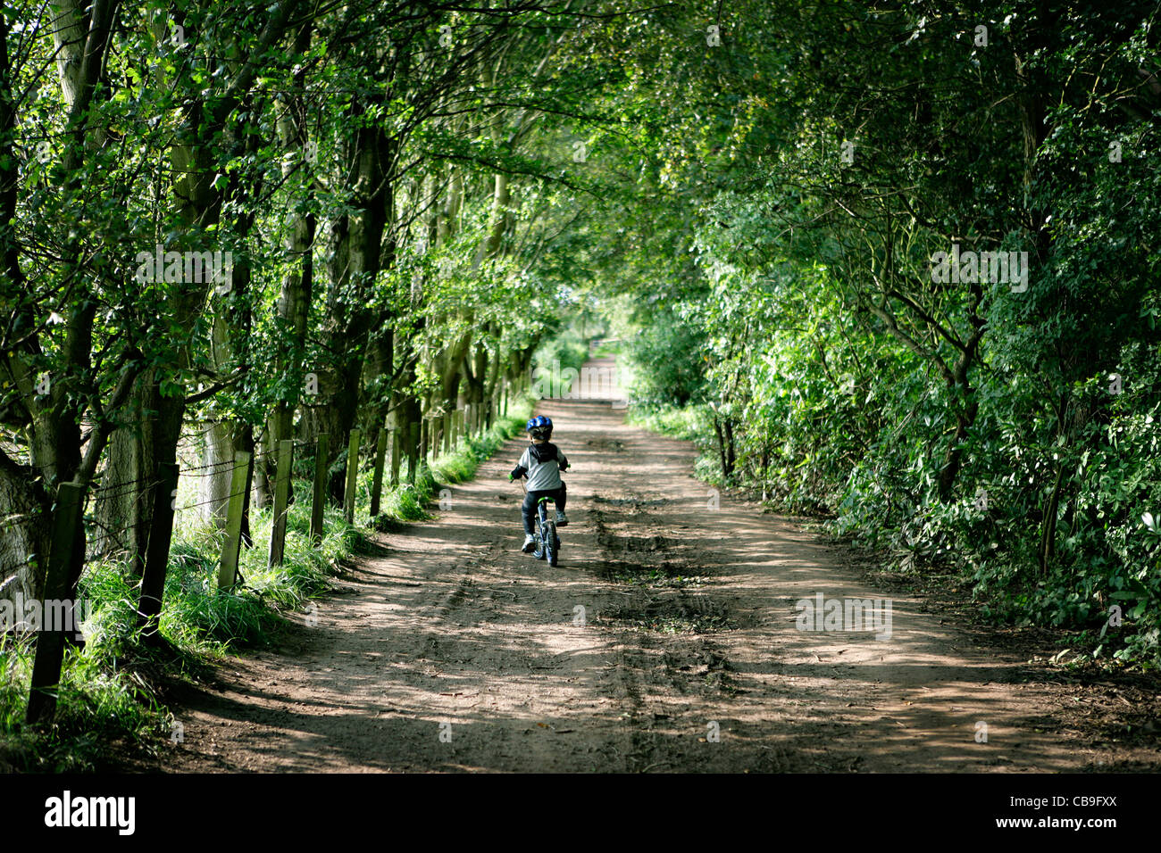Learning to ride my new bike Stock Photo - Alamy