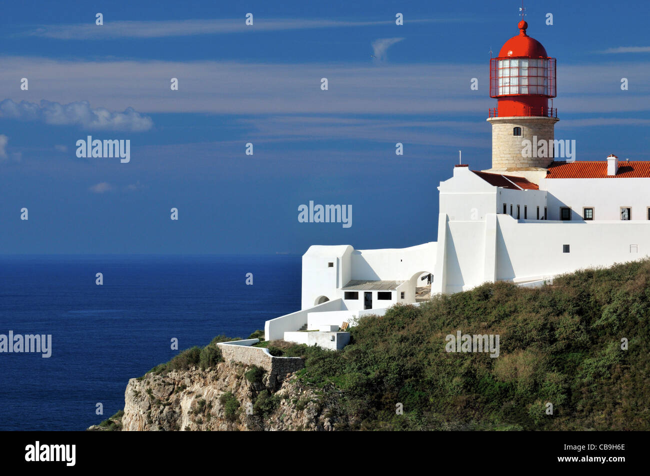 Portugal, Algarve: Lighthouse Saint Vincent at Cabo de Sao Vicente in ...