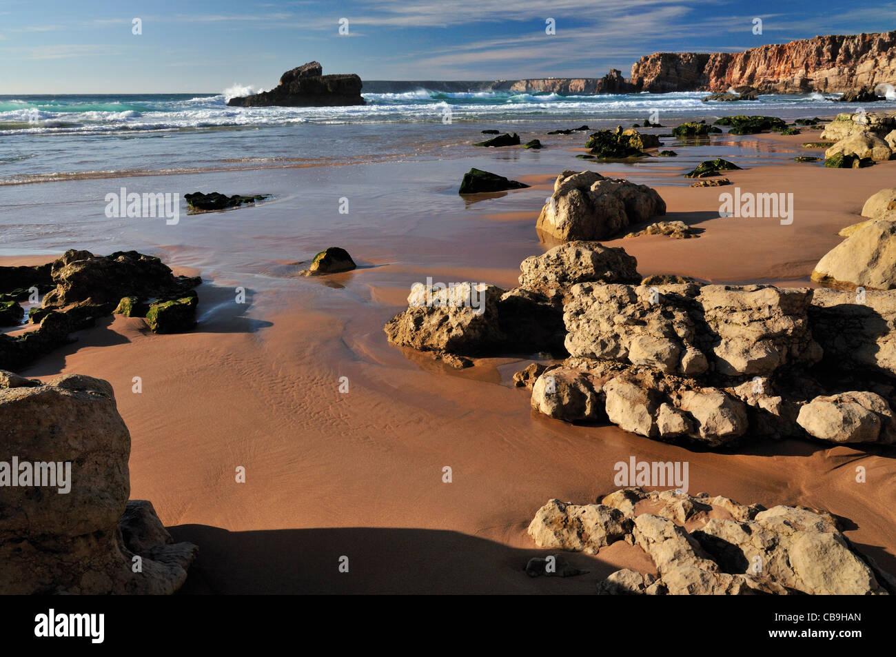 Portugal, Algarve: Beach Praia do Tonel in Sagres Stock Photo - Alamy