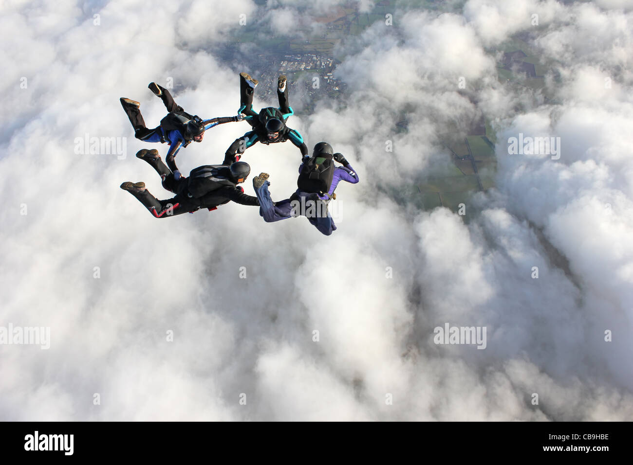 Skydivers flying in sky over hi-res stock photography and images - Alamy