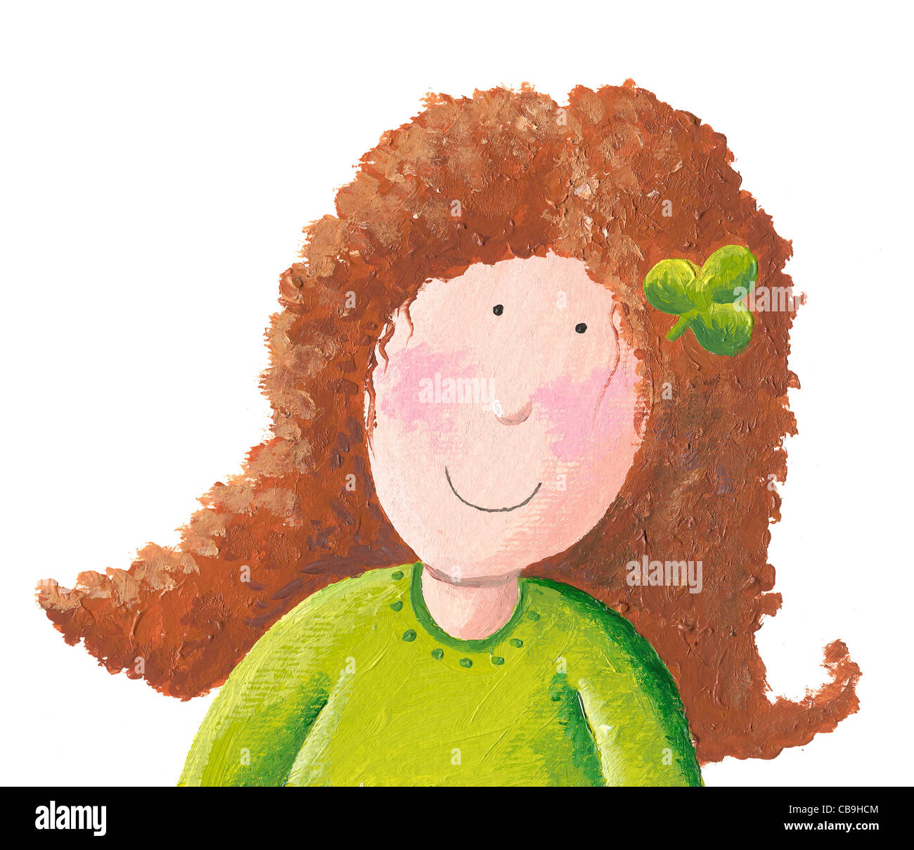 Cartoon irish woman smiling hi-res stock photography and images - Alamy