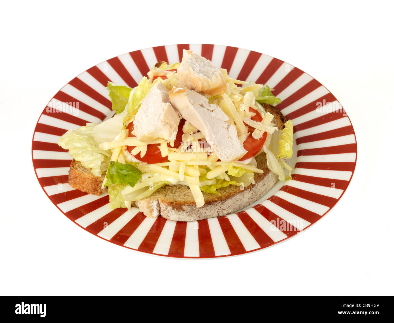Open Chicken Sandwich Stock Photo - Alamy
