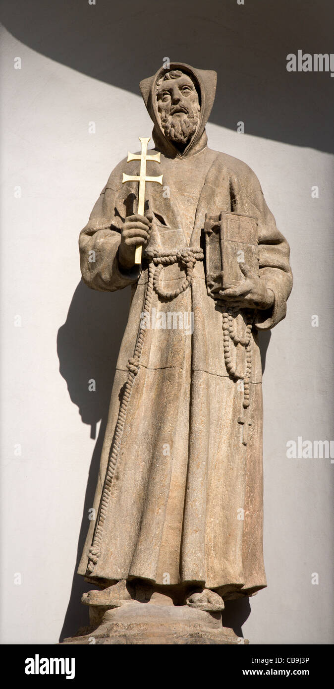 Prague - monk statue by Capucins church Stock Photo - Alamy