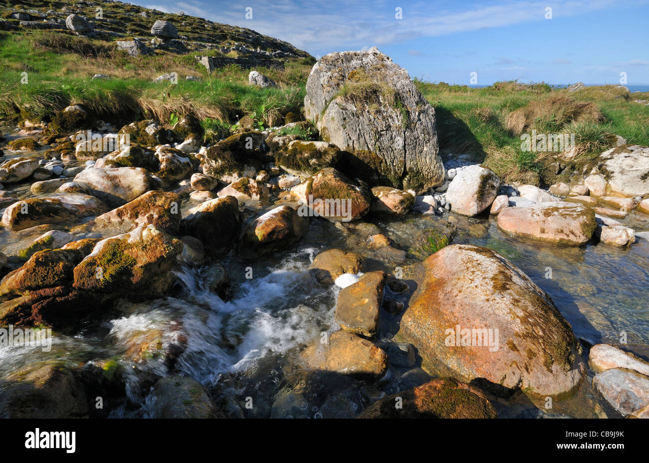 Caher River near Fanor, The Burren Stock Photo - Alamy