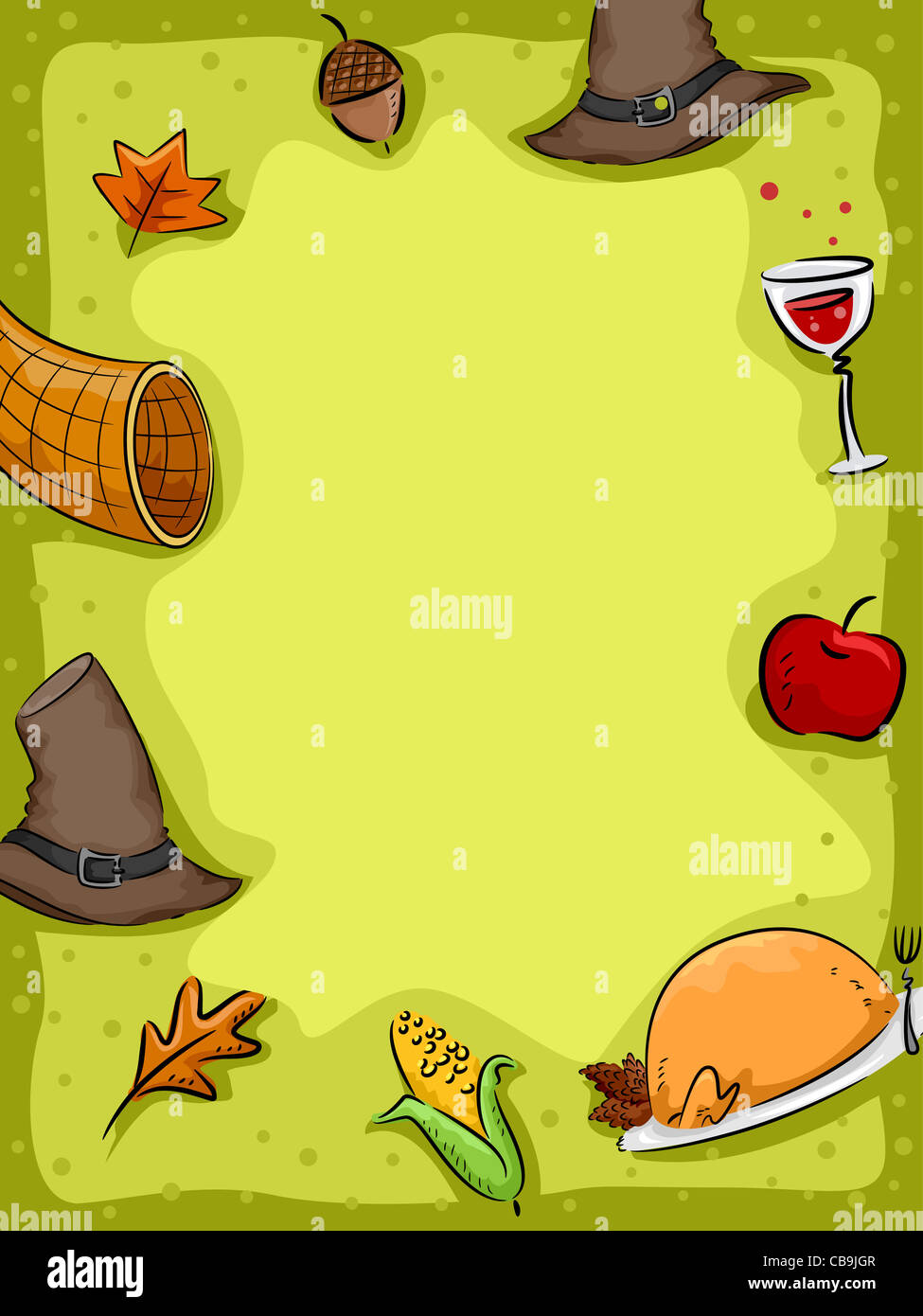 Background Illustration Featuring Thanksgiving Related Items Stock ...