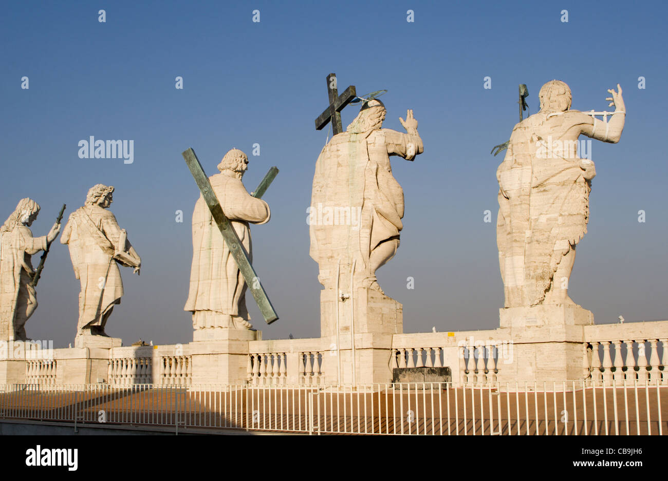 Rome - Christ and apostle statue from st. Peters basilica from back ...