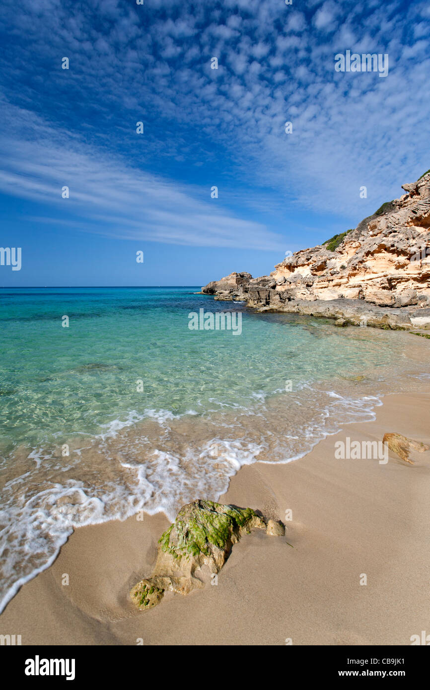 Cala Vella beach. Mallorca Island. Spain Stock Photo - Alamy