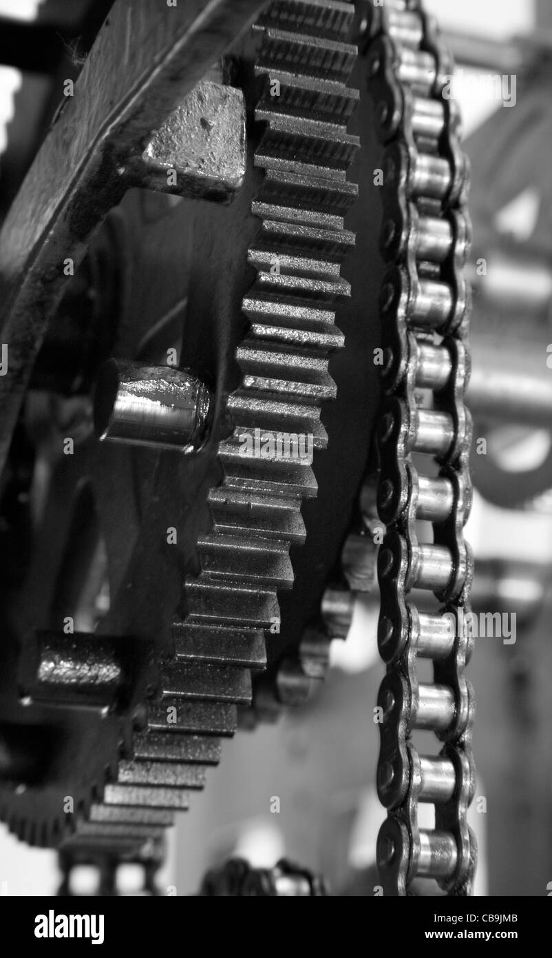 detail of clockwork from clock tower Stock Photo - Alamy