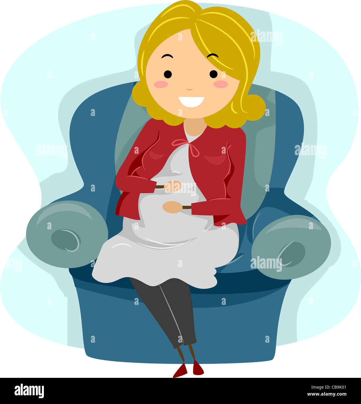 Illustration of a Pregnant Stick woman Stock Photo - Alamy