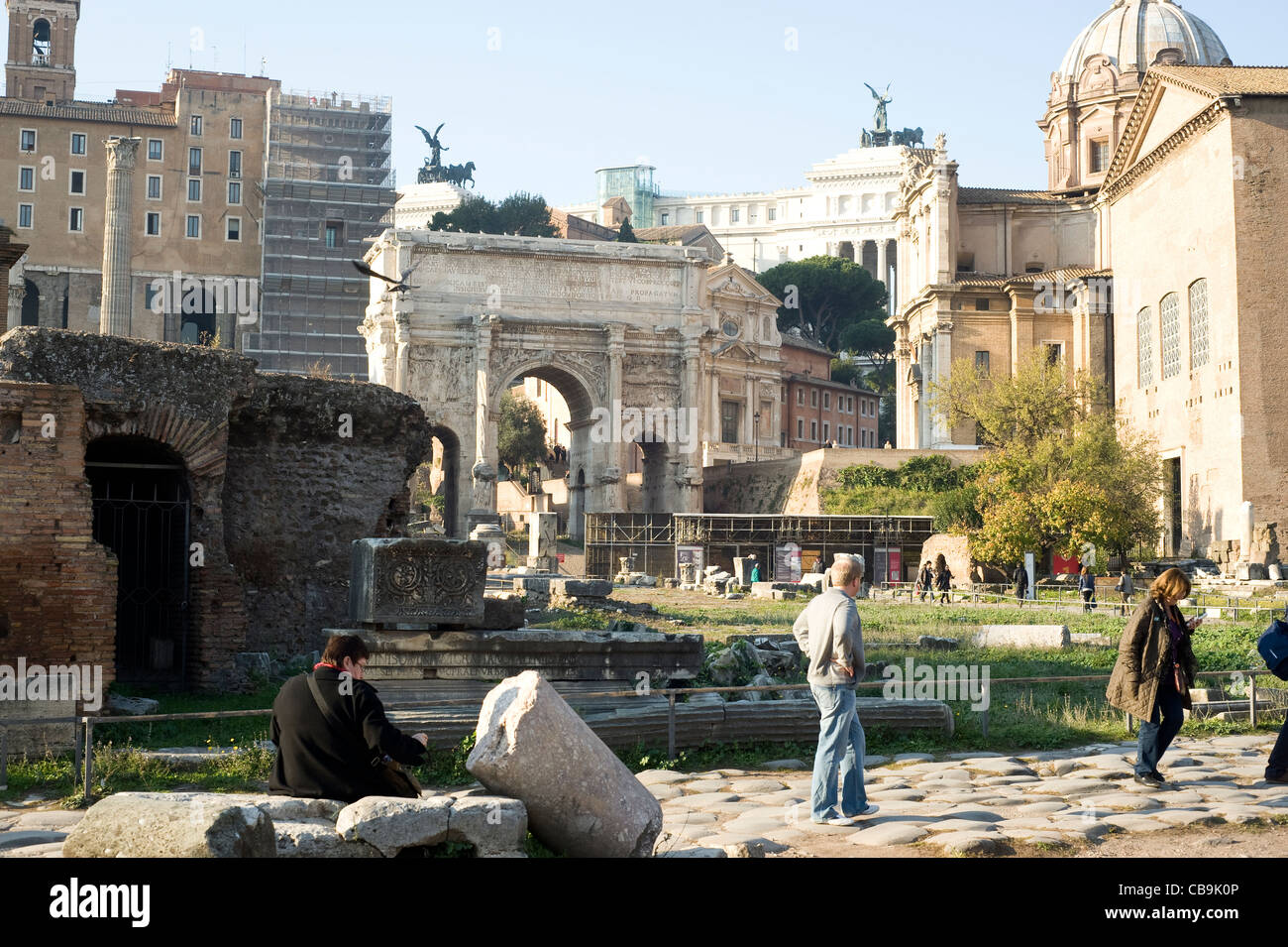 Rome, Italy - View of the Forum Romanum Stock Photo - Alamy