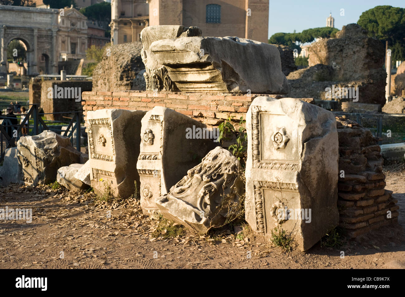 Rome, Italy - Ancient relics in the Roman forum Stock Photo - Alamy