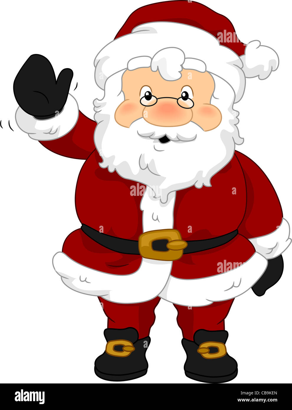 Illustration of Santa Claus Waving Stock Photo - Alamy