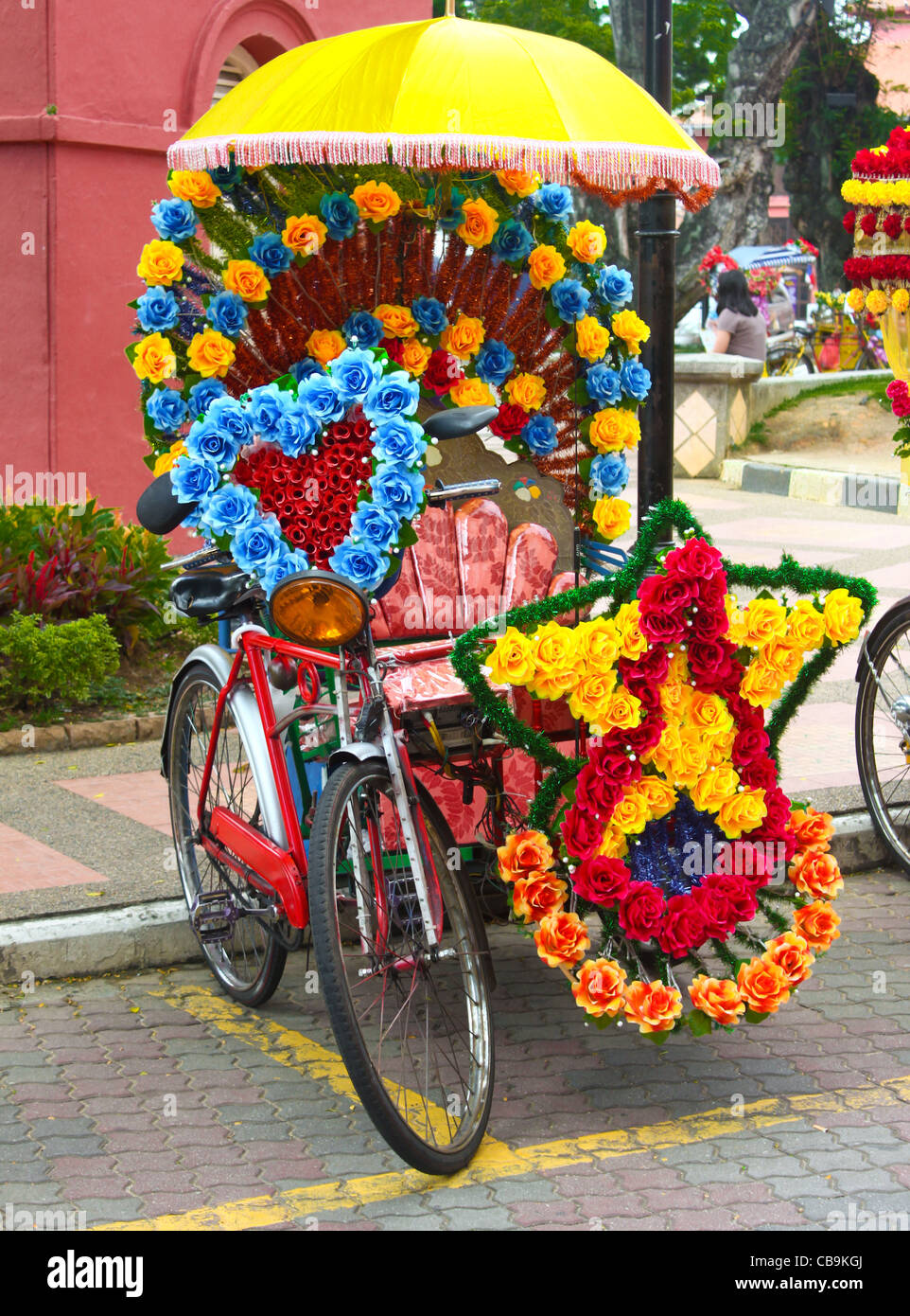 Cycle rickshaws (Trishaw) are human-powered, a type of tricycle ...