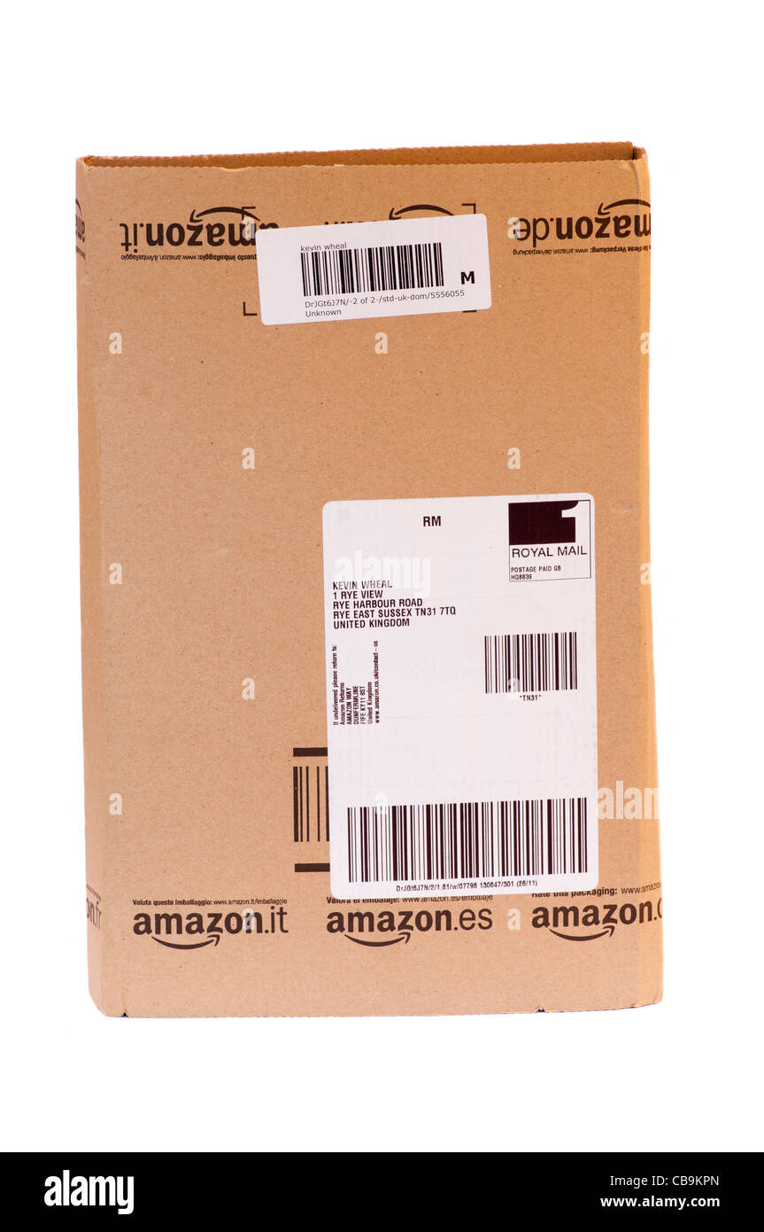 Amazon parcel box Cut Out Stock Images & Pictures - Alamy