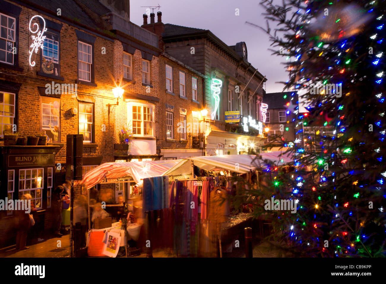 Christmas Market Knaresborough North Yorkshire England Stock Photo - Alamy