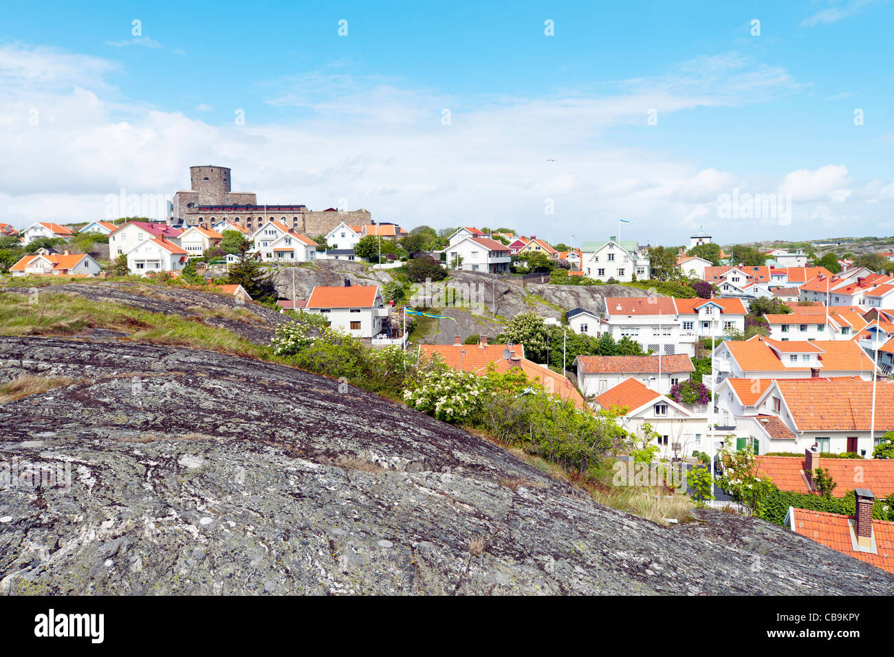 The city of Marstrand with its fortress Stock Photo - Alamy