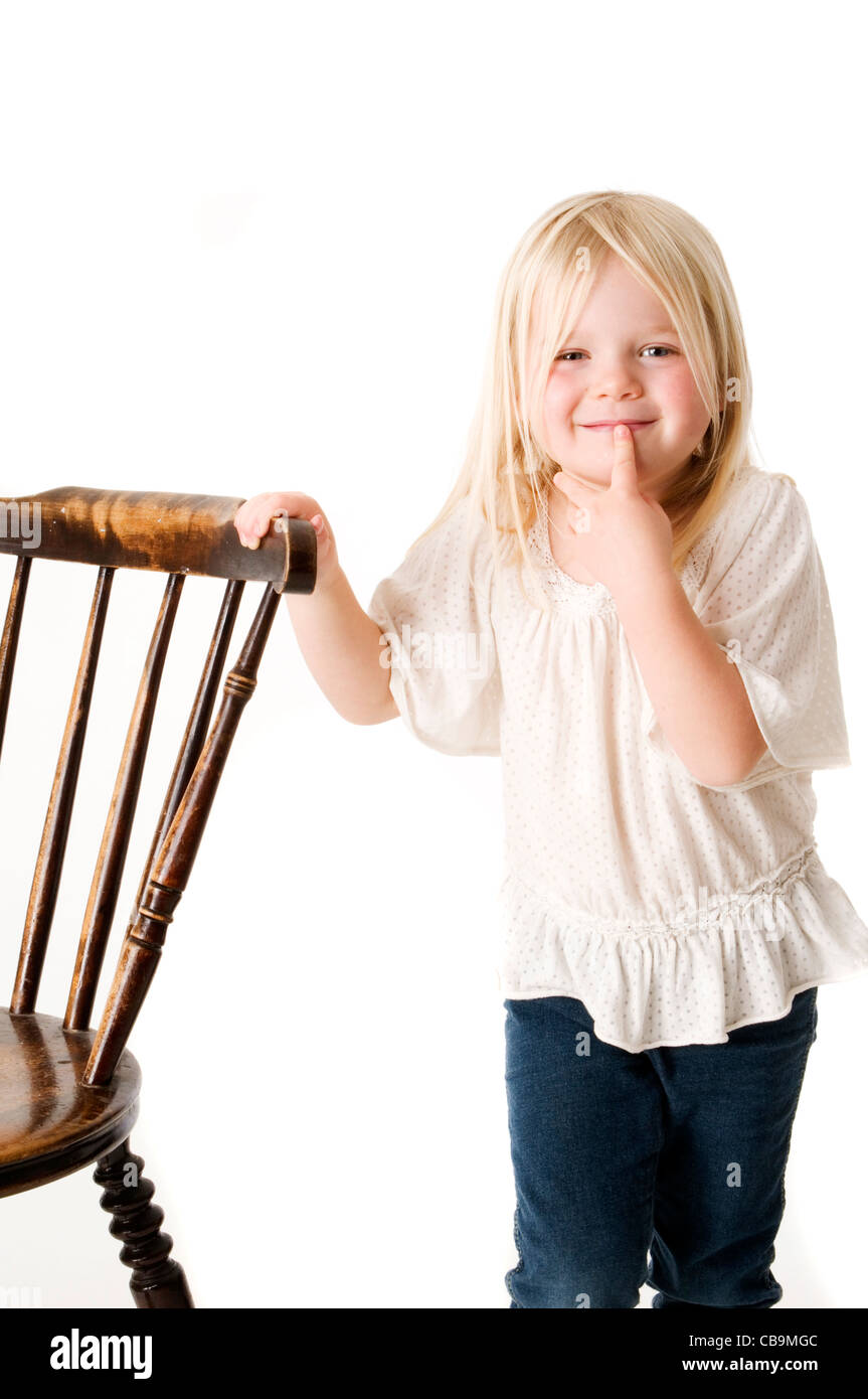 cheeky girl child cute happy kid portrait Stock Photo - Alamy