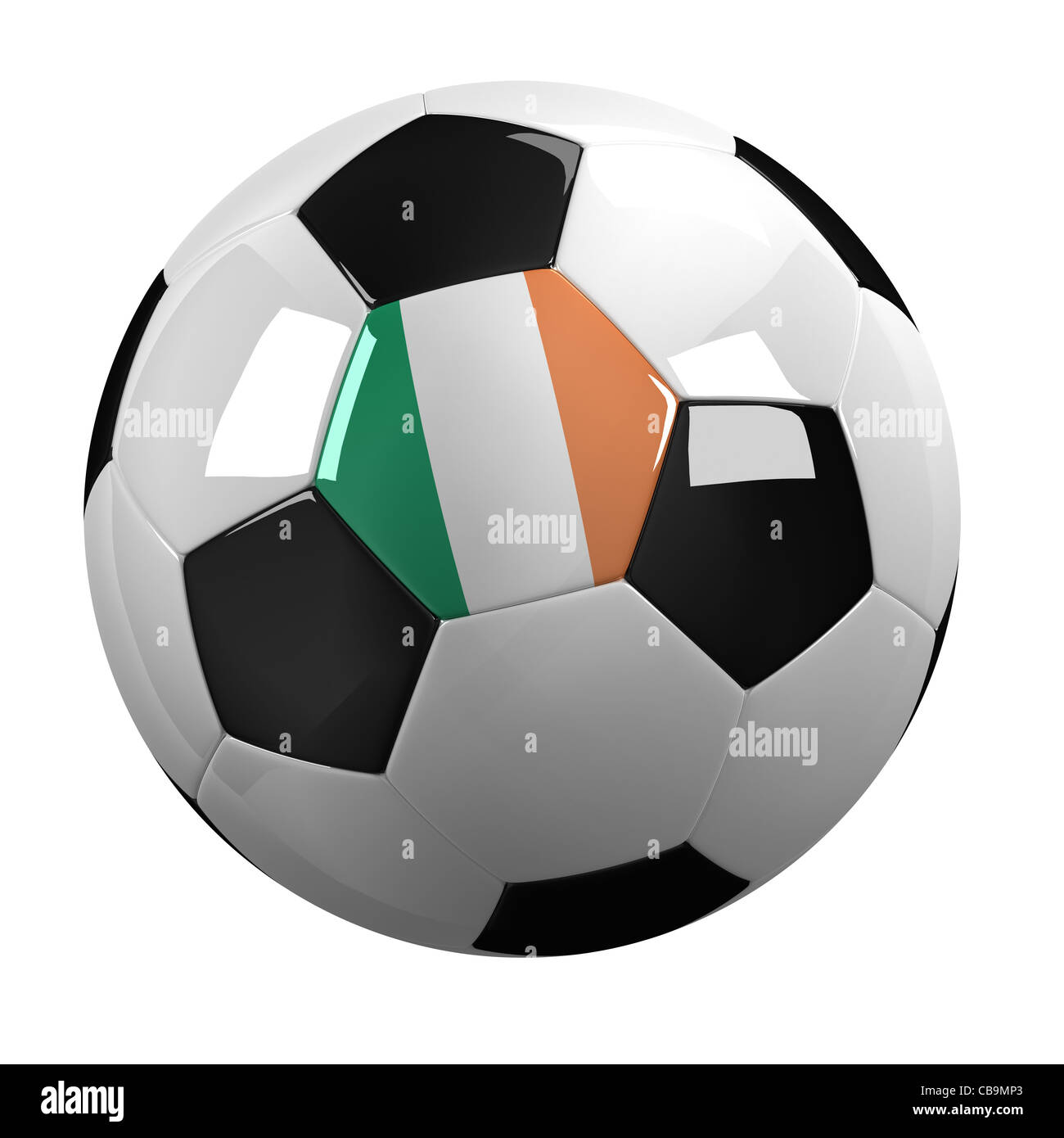 Soccer Ball with the flag of Ireland on it Stock Photo - Alamy