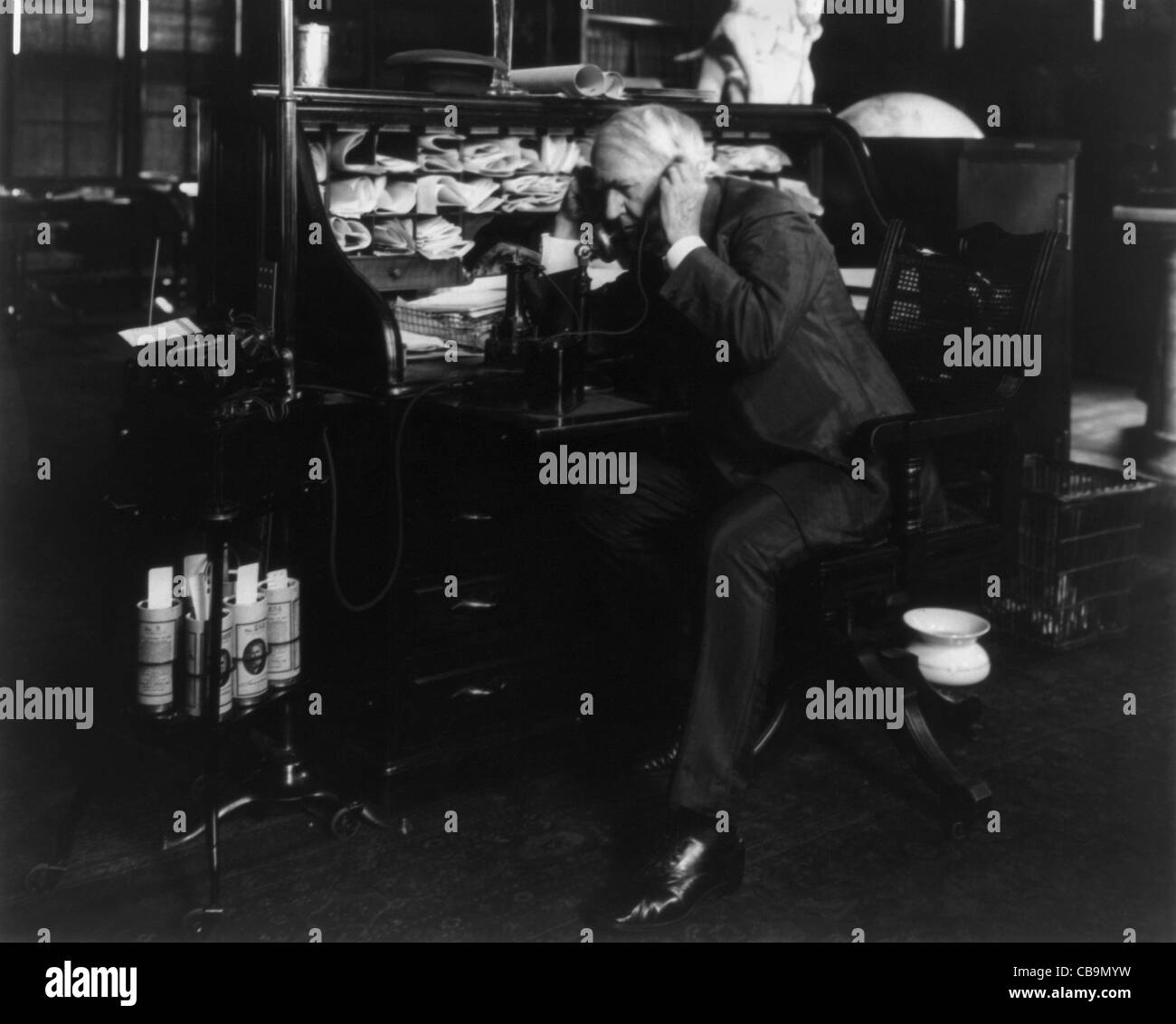 Vintage photo of American inventor and businessman Thomas Alva Edison ...