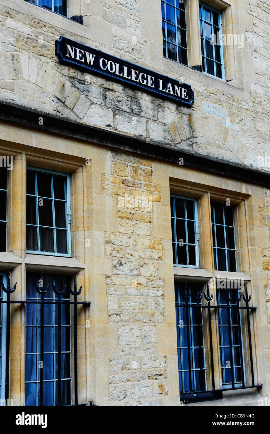 New College Lane in Oxford Stock Photo - Alamy