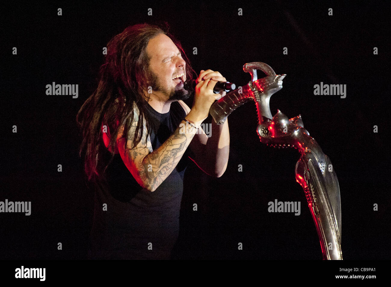 Jonathan Davis of Korn performs in Rome Stock Photo - Alamy