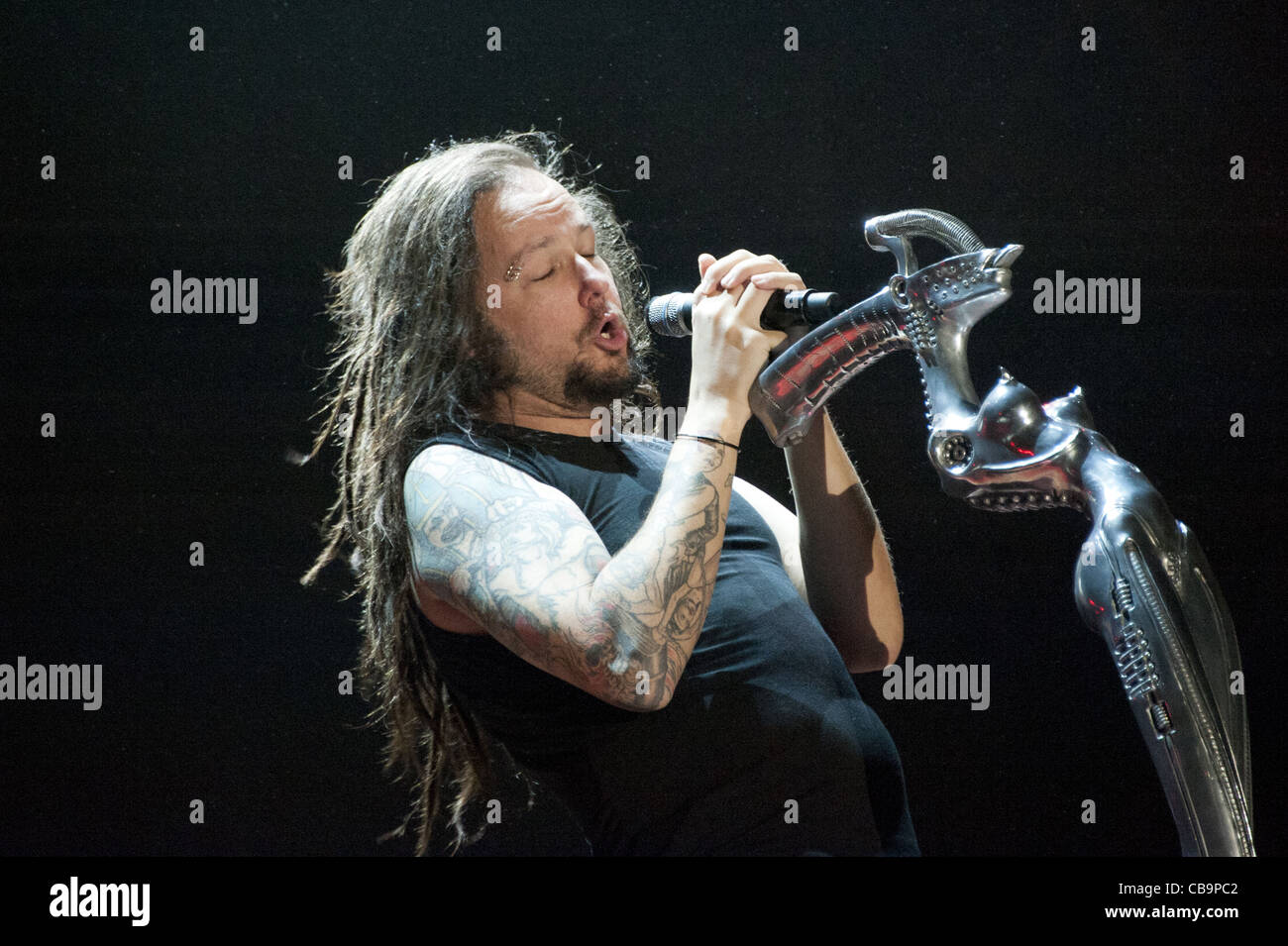 Jonathan Davis of Korn performs in Rome Stock Photo - Alamy