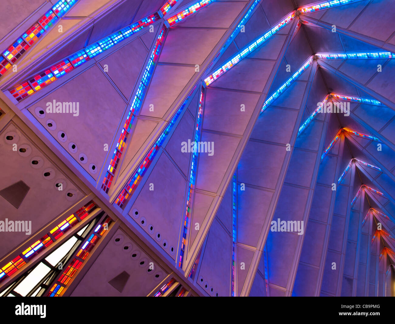 Interior of Air Force Chapel in Colorado Springs, Colorado Stock Photo ...