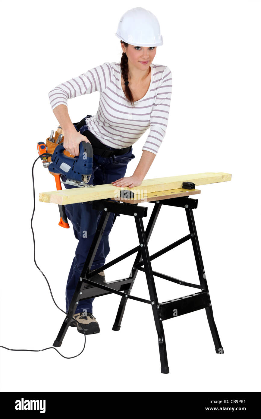 Female craftswoman Cut Out Stock Images & Pictures - Alamy