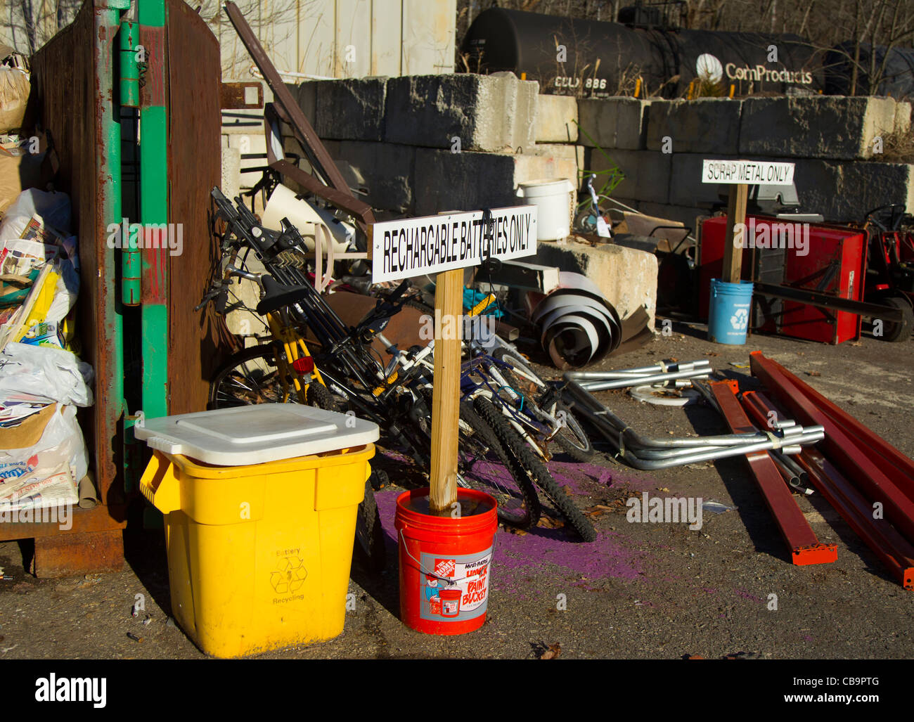 A recycling center in a small town Stock Photo - Alamy
