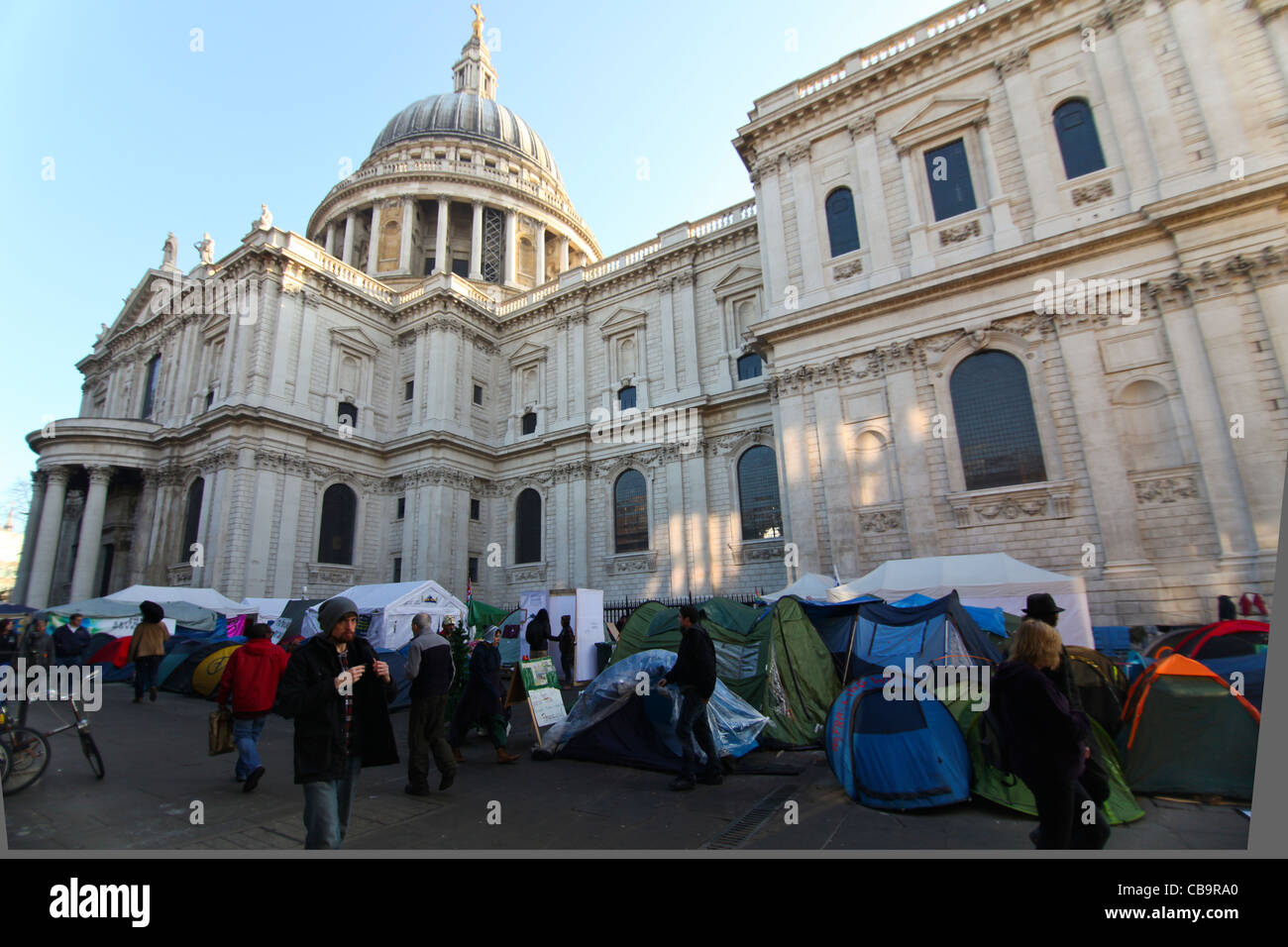 Images taken of the organised protest Occupy London in solidarity with ...