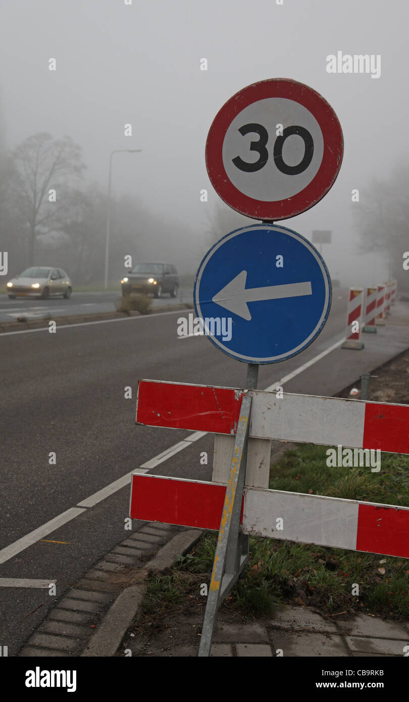 A 30 km sign Stock Photo - Alamy